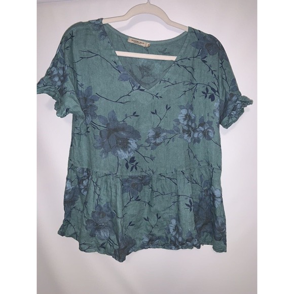 Valentina Naldi | Tops | Valentina Naldi Size Medium Blue And Green ...